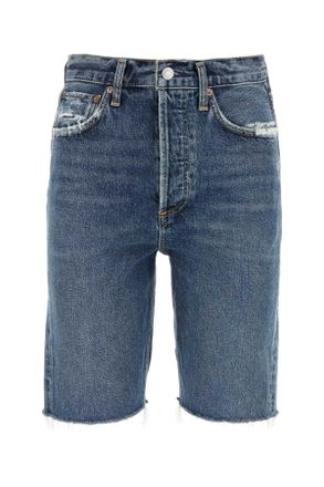 A Gold E Prcsn Denim Shorts - Blue