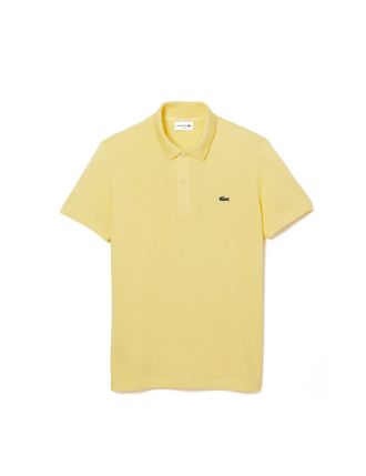 Lacoste Herren Polo-Shirt Kurzarm PH4012, Männer Polo-Hemd,2 Knopf,Slim Fit,Gelb,6