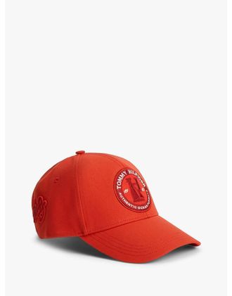 Tommy Hilfiger Baseballkappe in leuchtendem Rot mit sechs Bahnen und Logo-Aufn&auml;her