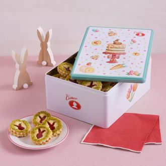 Dr. Oetker große Osterdose - Für Geschenke oder zur Keksaufbewahrung - Funktionalität und Stil für die österliche Zeit (24,8 x 19,5 x 11cm)