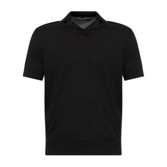 Dolce & Gabbana Seiden-Poloshirt - - Tops - Herren - Schwarzk - L
