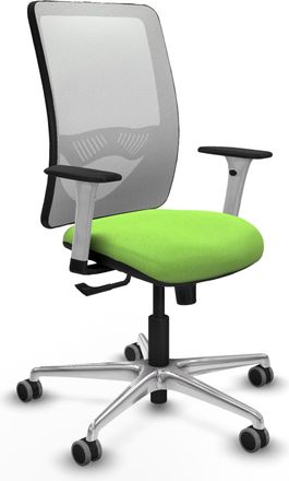 Piqueras y Crespo B&uuml;rostuhl Zulema mit wei&szlig;en und schwarzen Armlehnen, h&ouml;henverstellbare Lendenwirbelst&uuml;tze, ausgestattet mit Sincro 3 Positionen und Schneideschaum, We