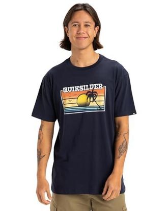 Quiksilver T-Shirt Manche Courtes Sun Faded SS Homme Noir XS