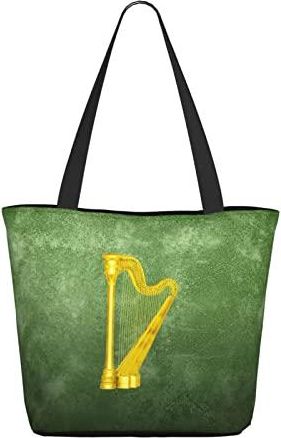 AOOEDM The Irish Harp Ladies Shopping Bag 13x11x7in.Le cadeau parfait pour la Saint-Valentin.Cest de la Saint-Valentin pour maman, fille, &eacute;pouse, etc