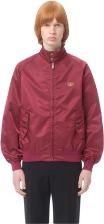Valentino Garavani Homme, Vestes, Rouge, Taille: L Nylon Blouson With VLogo Patch