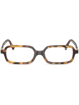 Miu Miu Eyewear MU11ZS14L08N Tortoiseshell Acetate Sunglasses - Brown