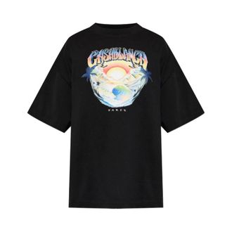 Casablanca T-Shirt - - Tops - Herren - Schwarzk - L