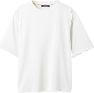Jacquemus Femme, Tops, Blanc, Taille: 42 FR Boxy Silk-Nylon Top
