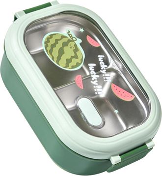 Generic Edelstahl Box, Widerstandsf&auml;hige Thermo Lunchbox mit Trennw&auml;nden, Isolierter Lebensmittelbeh&auml;lter f&uuml;r Studenten und B&uuml;roangestellte, Beh&auml;lter mit &uuml;ber