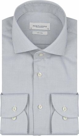 Profuomo Chemise Dobby Print Vert Clair