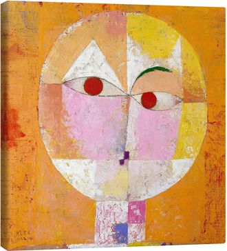 Posterlounge Senecio (Baldgreis) Leinwandbild von Paul Klee 50 x 50 cm Orange Wandbilder Wanddeko