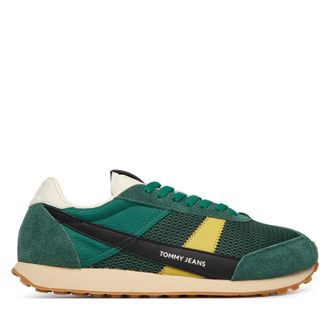 Tommy Jeans Sneakers Tommy Jeans Retro Runner Archive Open Mesh EM0EM01715 Gr&uuml;n