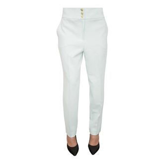 Nenette Femme, Pantalons, Bleu, Taille: 42 FR Pantalon Cigarette Cady Poly Acquamarine