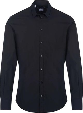 Dolce & Gabbana Klassisches Langarmhemd - - Shirts - Herren - Schwarzk - XL