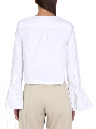 Palm Angels Cotton Baseball Shirt - White