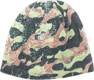 Who Decides War by Ev Bravado FLAME Camouflage-Embroidered Cotton Beanie - Green