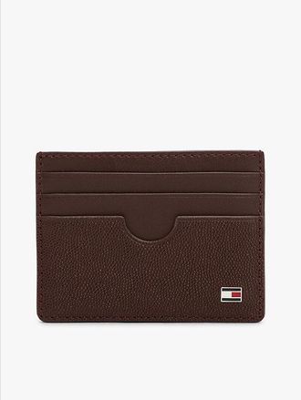 Tommy Hilfiger Porte-cartes en cuir à drapeau en émail