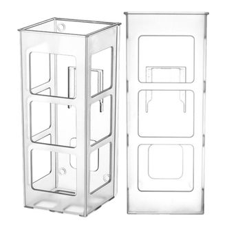 NUOBESTY 2 St&uuml;ck Wandhalterung f&uuml;r Haartrockner und Gl&auml;tteisen aus Robustem Kunststoff Transparenter Badezimmer Organizer zur Platzsparenden Aufbewahrung von H