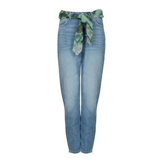 Guess Mom Jeans mit Schal-G&uuml;rtel - - Jeans - Damen - Blau - W28