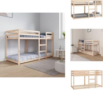 vidaXL Vidaxl - Lit superposé sans matelas 75x190 cm bois de pin massif - Lit Superposé - Lit Double - Meuble Chambre - Mobilier Enfant - Lit Bois