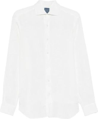 Barba Homme, Chemises, Blanc, Taille: XL Chemise en lin