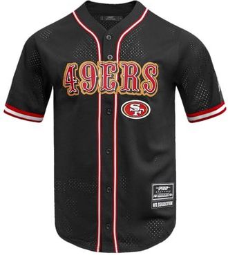 Pro Standard Maillot Classique Noir/Rouge en Maille boutonnée NFL San Francisco 49ers pour Homme par Pro Standard, Noir/Rouge, L
