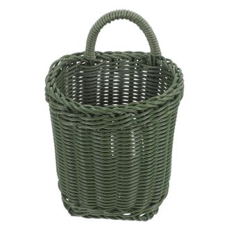 Cabilock H&auml;ngender Aufbewahrungskorb Rattan Geflochten Wandkorb F&uuml;r Obst Gem&uuml;se Blumen K&uuml;che Wohnzimmer