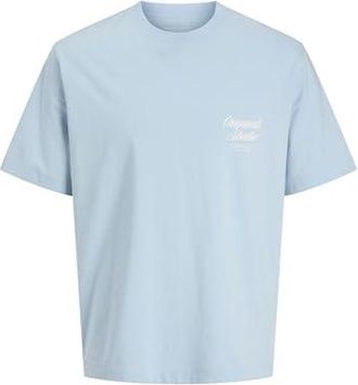 Jack & Jones Tee Jornorrebro Typo T-Shirt SS Crew Neck Noos, Skyway, L Hommes