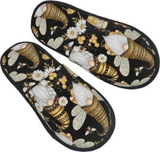 Generic Confortable Pantoufles Gnome abeille Chausson Maison Unisex Chaussons en Peluche pour Hiver Homme Int&eacute;rieur M