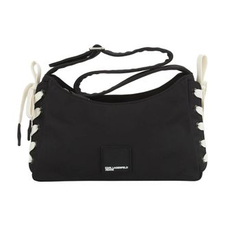 Karl Lagerfeld KLJ Nylon Lace Up Schultertasche - - Bags - Damen - Schwarzk - ONE SIZE