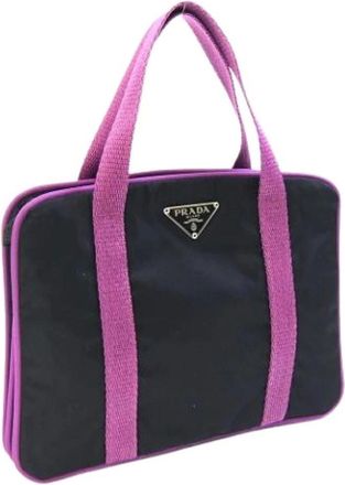 Prada Sac &agrave; main vintage en nylon Pre-owned - Femme - Pre-owned - Noir - Taille: ONE Size