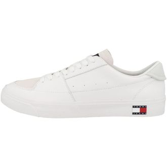 Tommy Jeans Herren Vulcanized Sneaker Schuhe, Wei&szlig; (White), 40