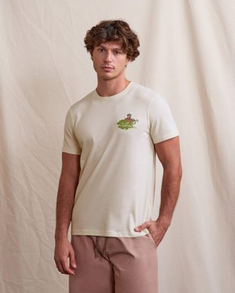 Faguo T-shirt &eacute;cru plant forever coton