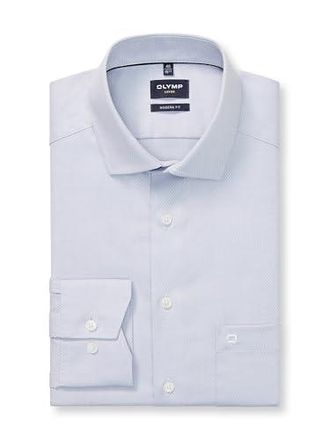 Olymp Global Kent Luxor Chemise &agrave; manches longues pour homme, fausse unie, 470, coupe moderne, taille 26,19, Gris argent&eacute; 63, 47 grande taille