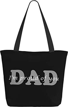AOOEDM Papa I Proud Of You Mesdames Shopping Bag 13x11x7in.Le cadeau parfait pour la Saint-Valentin.Cest de la Saint-Valentin pour maman, fille, &eacute;pouse, etc