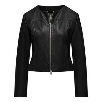 Bomboogie Femme, Vestes, Noir, Taille: 46 FR Blouson en cuir dagneau