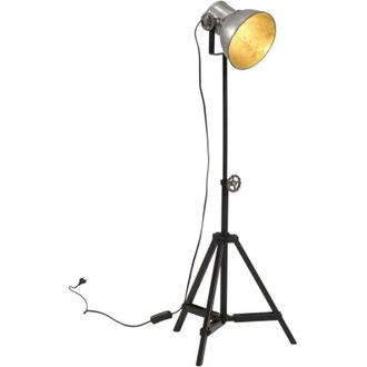 vidaXL Stehleuchte 25 w Vintage-Silber 35x35x65/95 cm E27 Vidaxl