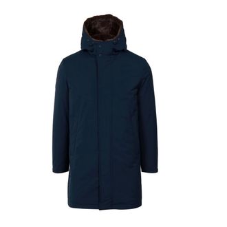 Herno Homme, Manteaux, Bleu, Taille: 2XL Keystone and Light Faux Fur Long Parka