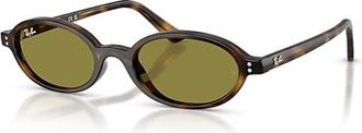 Ray-Ban Khal Bio-based Sonnenbrillen Havana Fassung Gr&uuml;n Glas 48-20