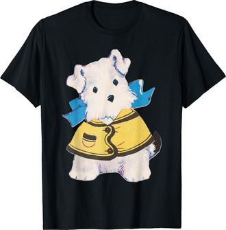 Trendy Apparel Cute Puppy Dog Wearing Yellow Raincoat T-Shirt