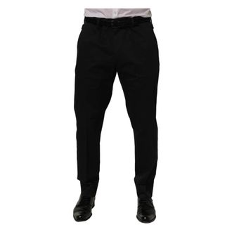 Dolce & Gabbana Baumwoll Hose mit schmal zulaufendem Bein - - Trousers - Herren - Schwarzk - 2XL