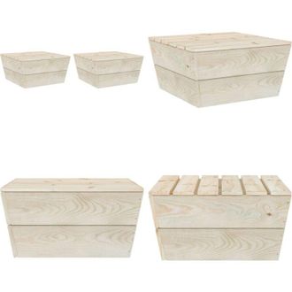 vidaXL Vidaxl - Tables de jardin 2 pcs 60x60x30 cm Bois d&eacute;pic&eacute;a impr&eacute;gn&eacute; - Table De Jardin - Mobilier De Jardin - Set De Tables - Table En Bois - Table