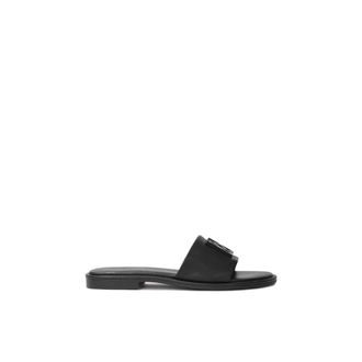 Kazar Flache Slides mit gro&szlig;em Monogramm - - Shoes - Damen - Schwarzk - 37 EU