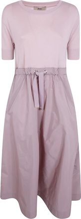 Herno Femme, Robes, Rose, Taille: 34 FR Drawstring Midi Dress