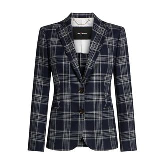 Kiton Tailored Checked Jacket - - Jackets - Damen - Blau - S