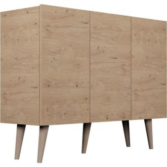 Les Tendances Buffet Toronto mit 3 T&uuml;ren, Holzoptik, 120cm