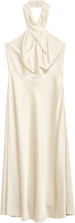 Comma Midikleid Kleid Satin-Kleid mit Neckholder