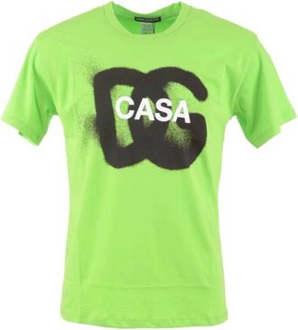 Dolce & Gabbana Homme, Tops, Vert, Taille: L T-shirt Casa &agrave; manches courtes