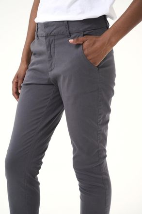 Kaffe Hose KAmette Damen Hose Elegant Elastische Taille Casual Anzughose 38, Black Oyster 38