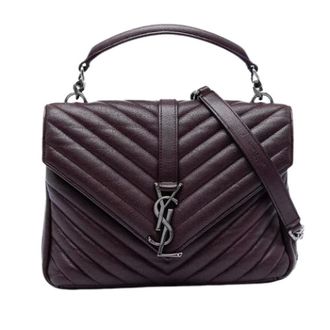 Saint Laurent Pre-owned College Satchel - Femme - Pre-owned - Rouge - Taille: ONE Size